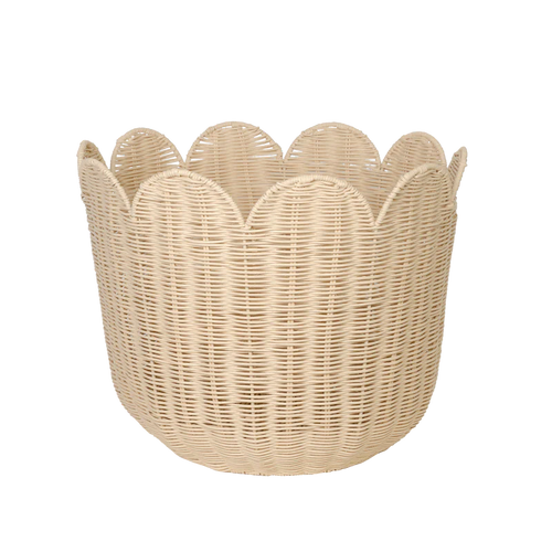 Olli Ella Rattan Tulip Basket Natural | Meraki Moraki