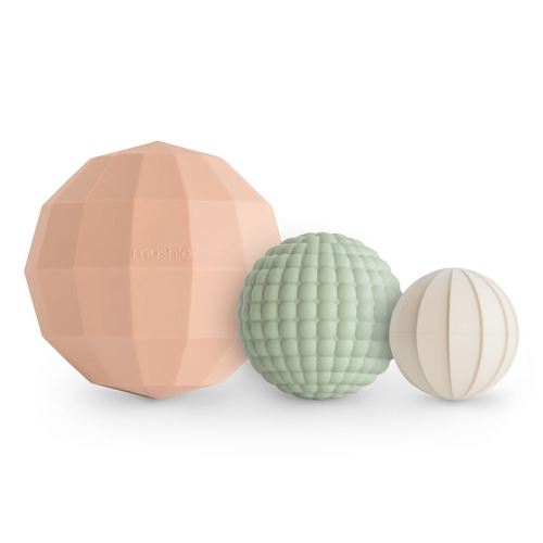 Mushie Nesting Spheres Sensory Toy - Blush | Meraki Moraki