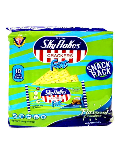 M.Y. San Skyflakes Crackers Fit Flaxseeds in Handy Pack | CEE