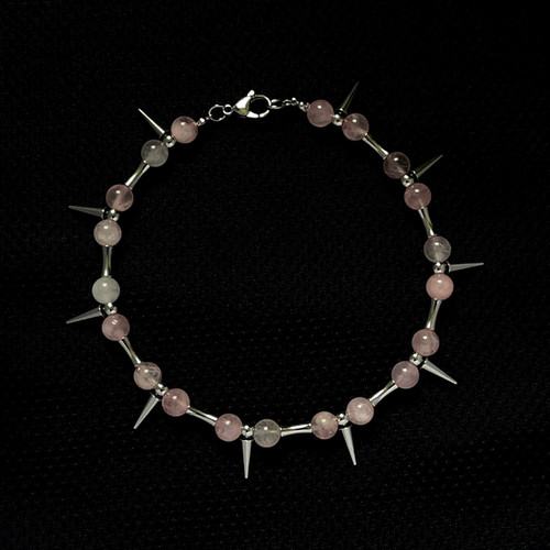 Pink crystal spikes chain | 666999acc