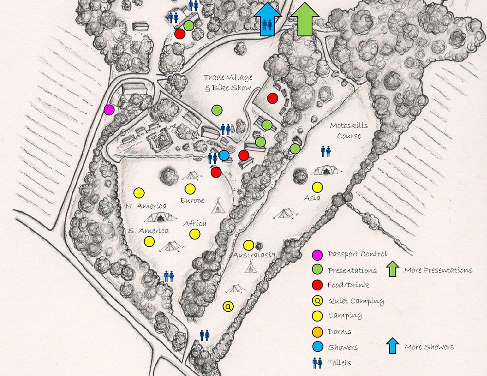 The site map - plan where you're camping!