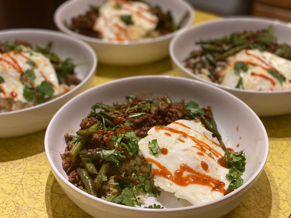 Chinese Green Bean Rice Bowls