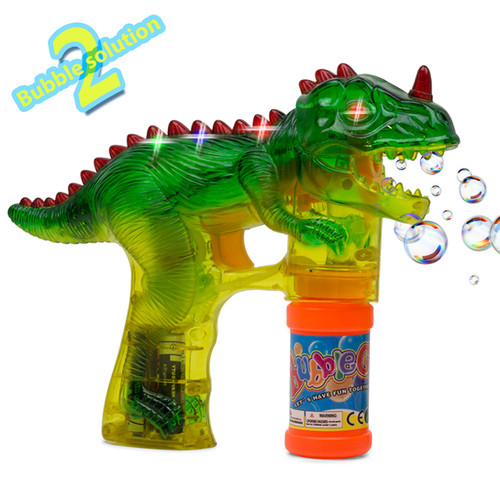 T-Rex Dinosaur Bubble Shooter Gun With Sounds And Music – 2 Bubble ...