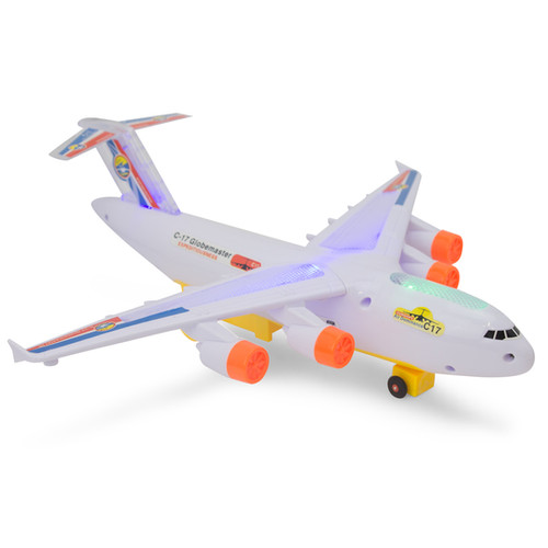Bump And Go C17 Transport Airplane With Lights And Sounds | kidsthrill