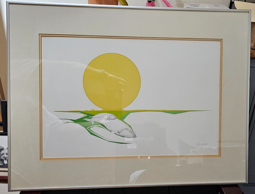 Right Whale Lithograph - Vintage 1979 Peter Parnall | Ikki Matsumoto