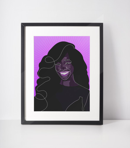 SZA Silhouette, Line drawing poster | Mysite
