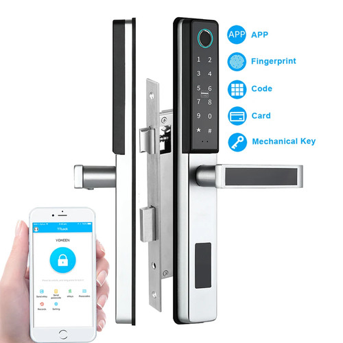 BLE Electronic Industrial Fingerprint Mortise Smart Lock for Sliding ...