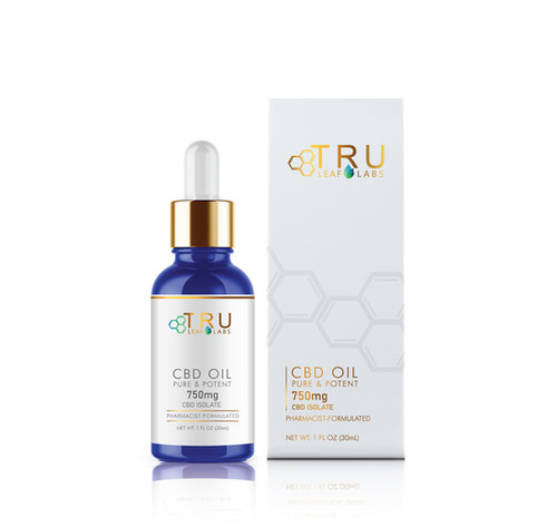 Pure & Potent CBD Oil 750mg (30mL) | TRU Leaf Labs