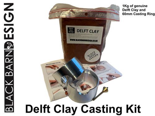 60mm Aluminium Delft Casting Ring and 1 Kg of Genuine Delft Clay Kit ...