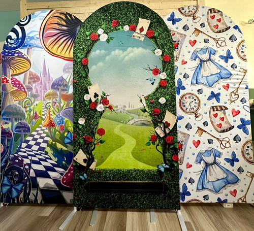 Alice on the Wonderland Backdrop Rent | AMC Party Creations