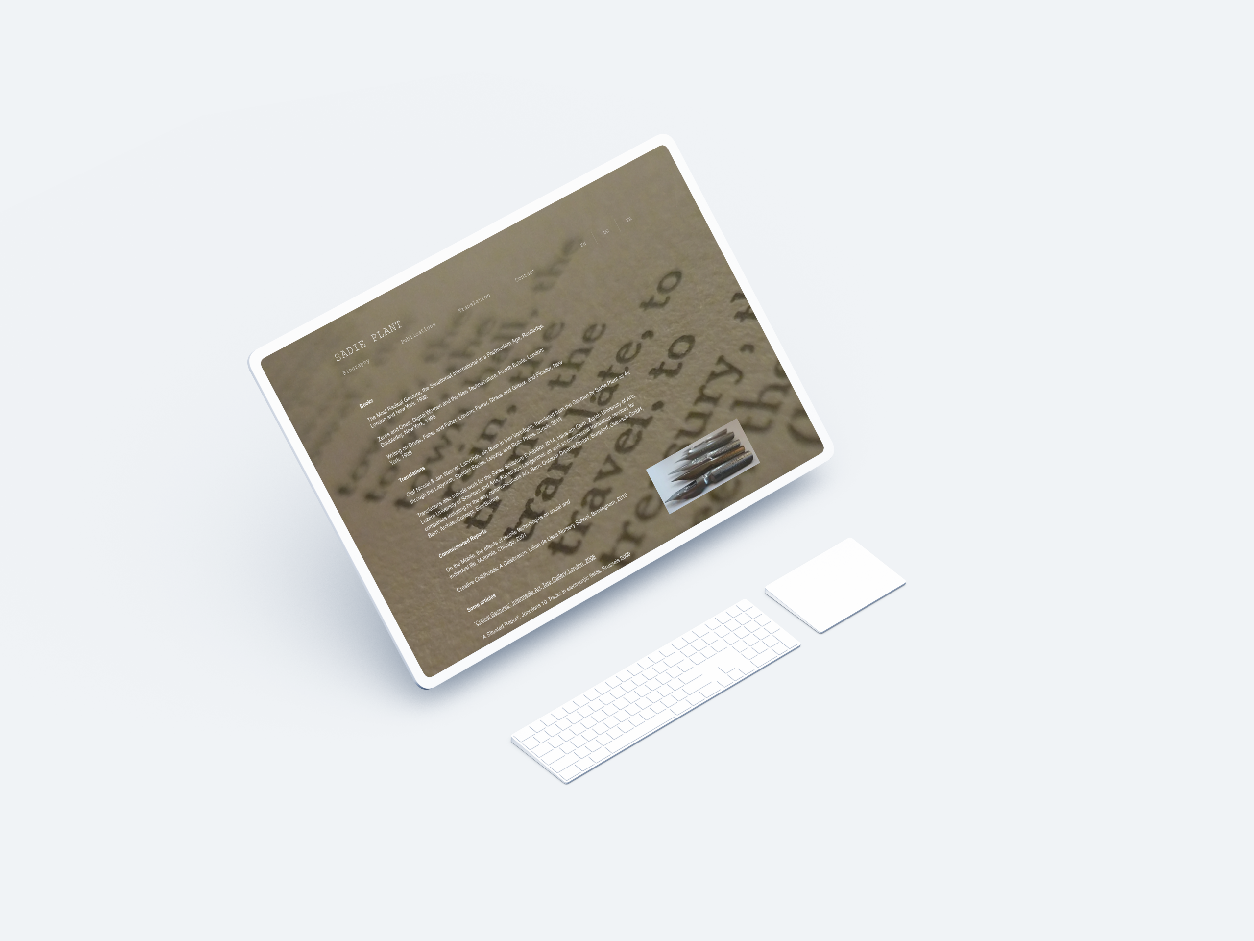 Website for Author Sadie Plant | louisplant.ch