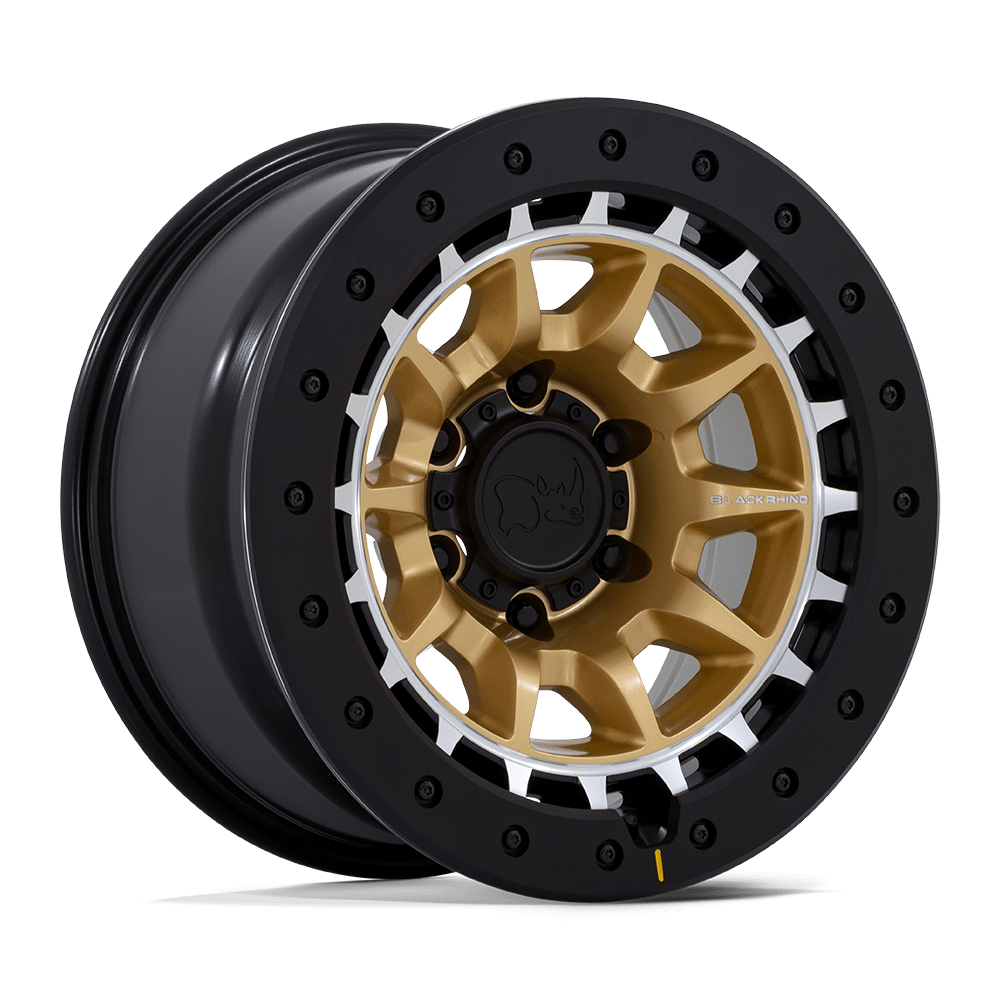 Tusk - Matte Gold w Machined Ring | blackrhinowheels