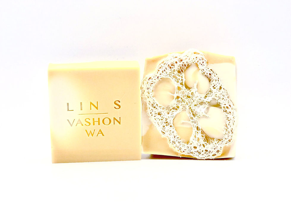 Loofah Soap & Shampoo Bar / Vashon WA USA / Lin's Vegan Soap