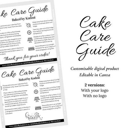 Cake Care Guide | BakeAssist