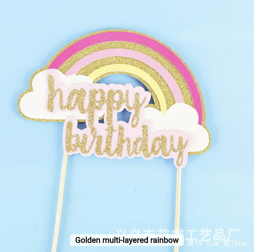 Cloud rainbow paper cake topper | BakeAssist