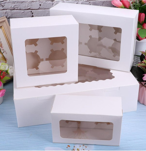 White cupcake boxes | BakeAssist