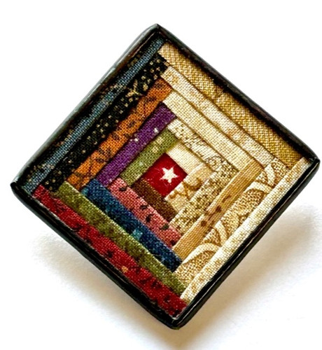 Scrappy Log Cabin Pin | Me & My Stitches