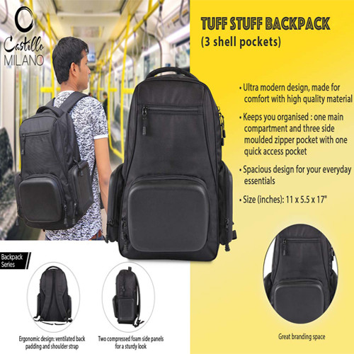 Tuff Stuff Backpack (3 shell pockets) by Castillo Milano | TotalSmart Gifts