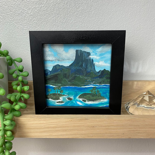 "Motunui" (Original Moana Island Framed Painting) | Make It Soph