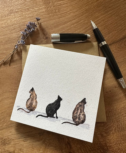 We Three Cats - Greetings Card | JHWL