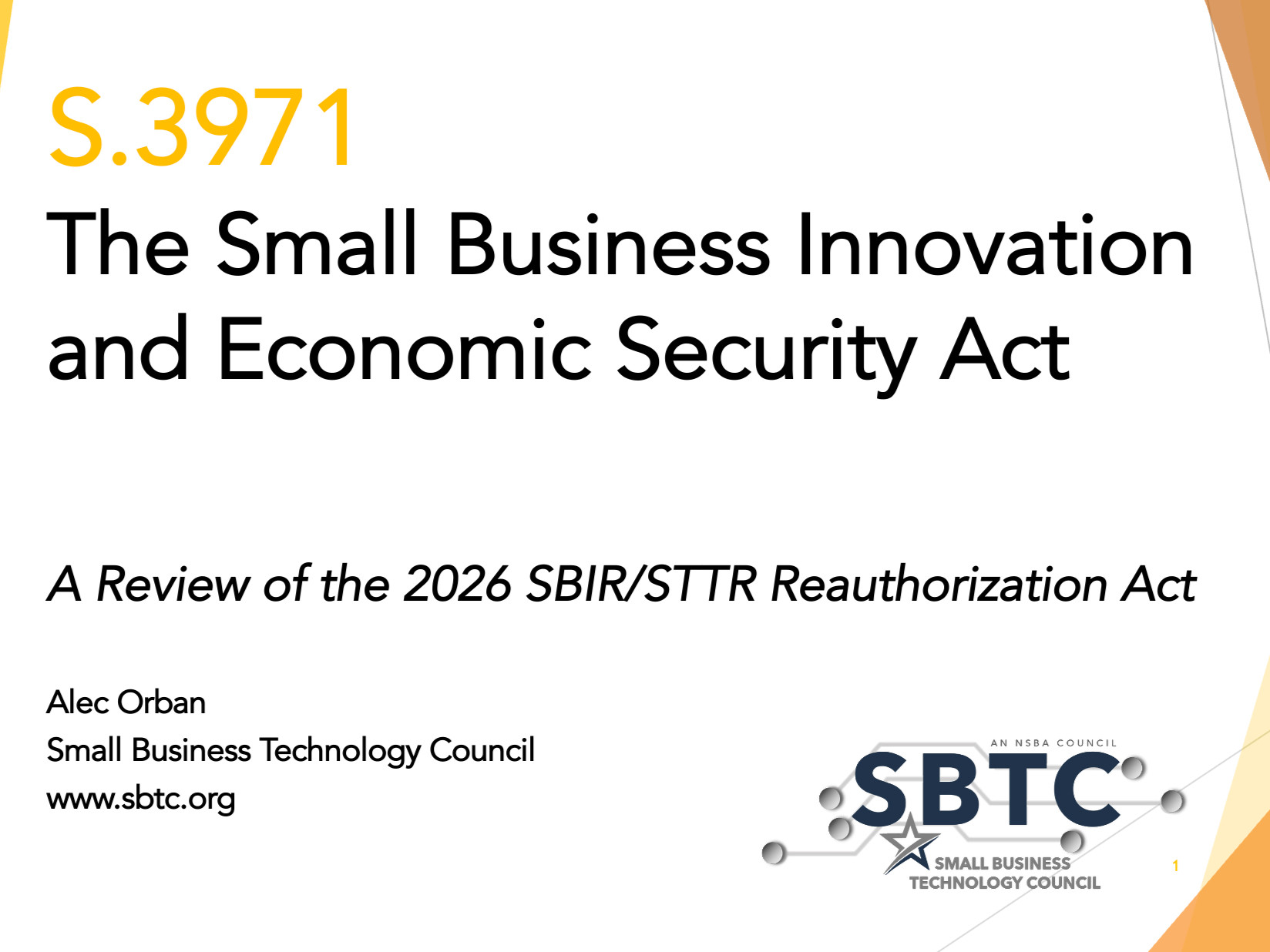 NEWS | NSBA Small Business Technology Council Shares Analysis of SBIR ...