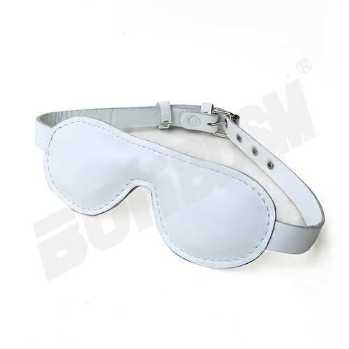 Medical white Blindfolds, Leather soft Padded Blindfold | BONBDSM