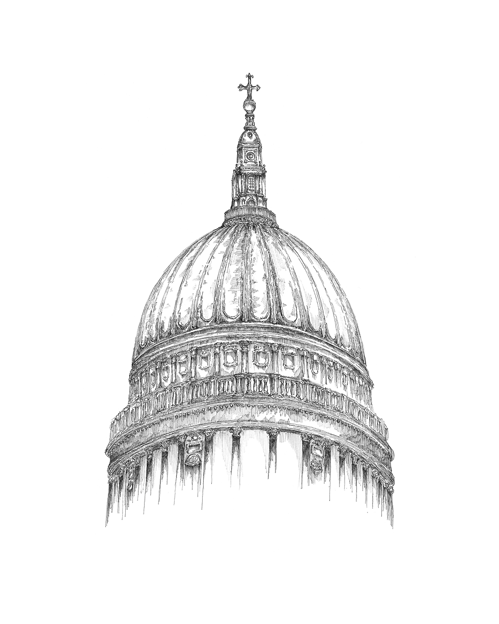 St Pauls Cathedral Original Sketch Chris Lloyd Art