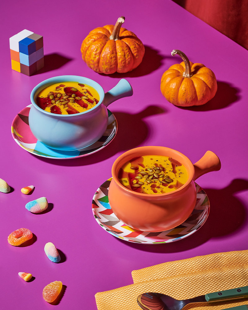 Potage de carottes rôties, cumin & citrouille