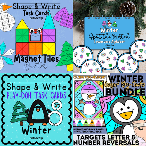Winter Occupational Therapy OT Activities Bundle Fine Visual Motor ...
