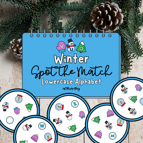Winter Alphabet ABC Letters Spot the Match It Visual Perceptual Game OT ...