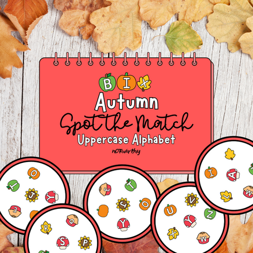 Autumn Fall Alphabet ABC Letters Spot the Match It Visual Perceptual ...