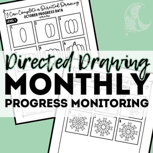 Directed Drawing Monthly NO PREP Progress Monitoring Visual and Fine ...