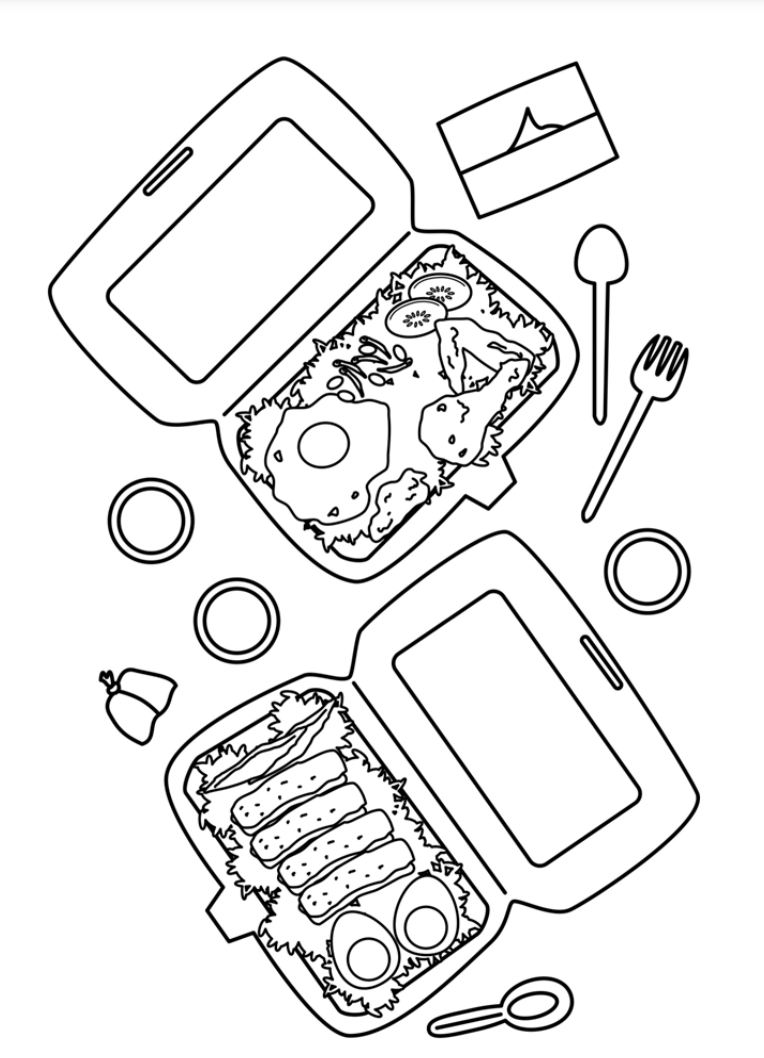 Colouring papers (Local food) | home
