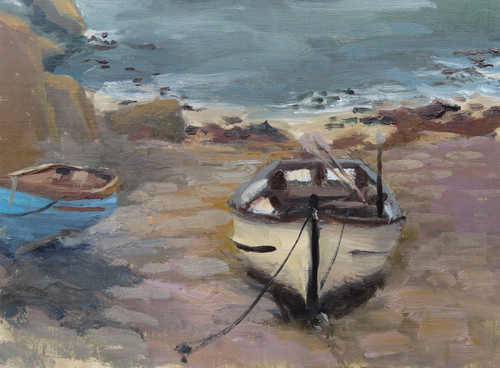 Fishing Boat in Penzance, Cornwall - Original Oil Painting | Jan Jewell
