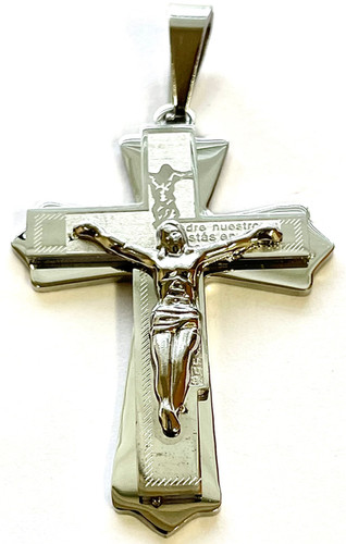 Padre Nuestro Shadow Crucifix (C213) | Jewelry & Gift Depot