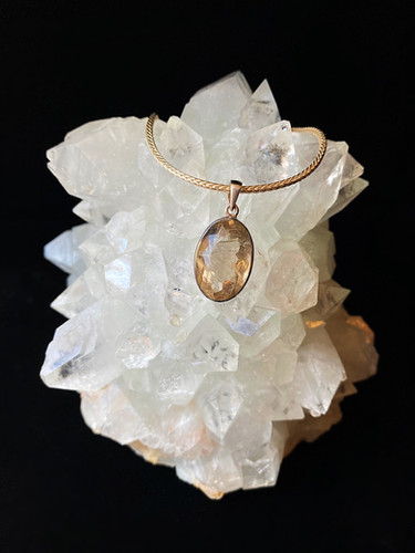 Faceted Rutilated 'Angel Hair' Quartz Pendant | Starseed Astrology