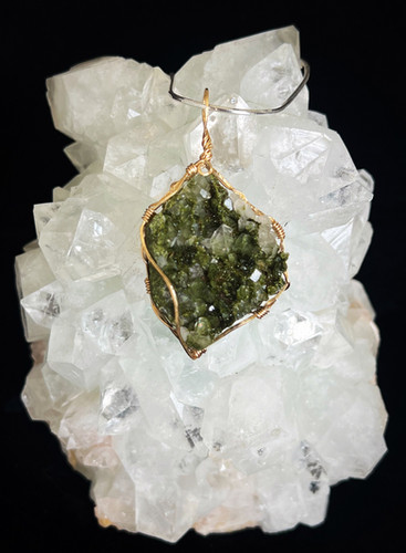 Lux Turkish Epidote Crystal Pendant | Starseed Astrology