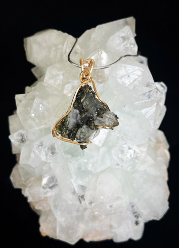Lux Turkish Epidote Crystal Pendant | Starseed Astrology