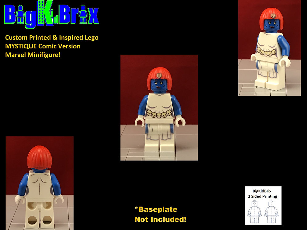 Mystique Comic Version Custom Printed & Inspired Lego Marvel Xmen ...