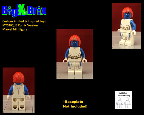 Mystique Comic Version Custom Printed & Inspired Lego Marvel Xmen ...