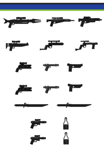 Mando Hunter Black Weapons Pack | bigkidbrix