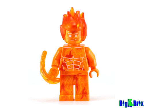HUMAN TORCH Flame On Custom Printed on Lego Minifigure! Marvel ...