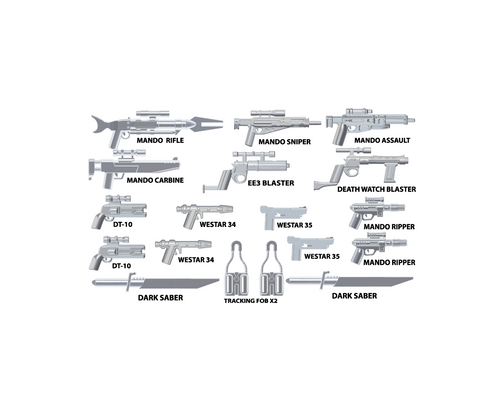 Modern Weapons (METALLIC) Pack | bigkidbrix