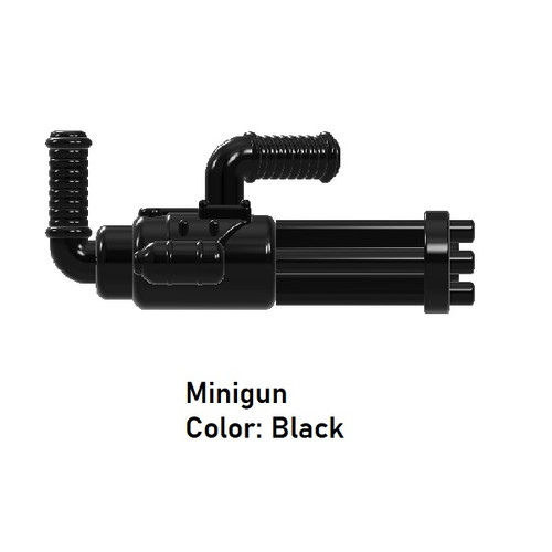 MINIGUN 6 BARREL Custom Minifig Weapon! Z-^ Rotary Cannon | bigkidbrix