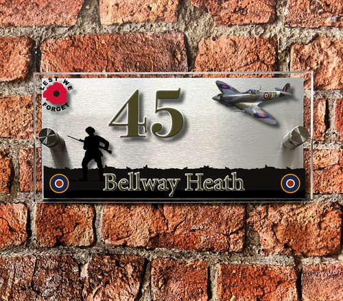 'The Spitfire and Soldier' House sign | House Signs Direct