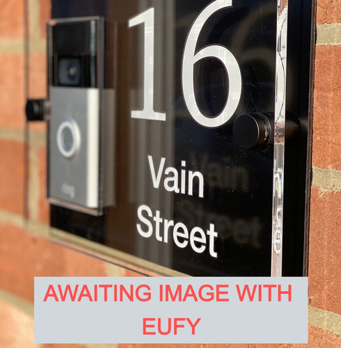 Eufy S200 / S220 Doorbell house number sign BLACK | House Signs Direct