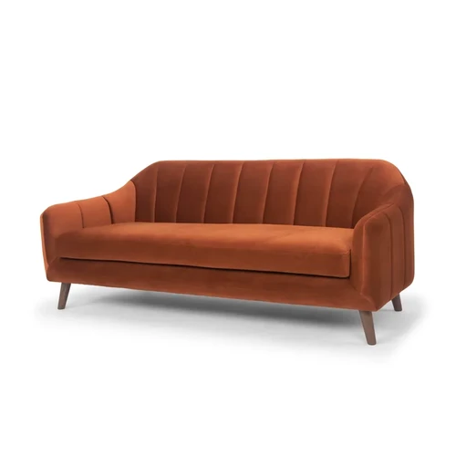 Rust Velvet Sofa | aperfectbloom