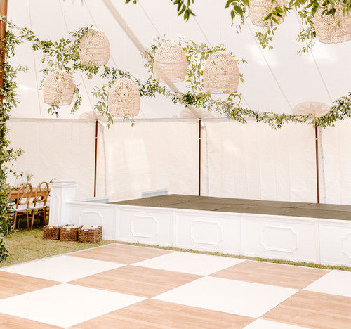 White Stage Surround | 850 Event Rentals