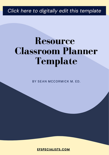 Resource Classroom Planner Template | EF Specialists