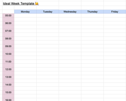 Ideal Week Template for Students | EF Specialists